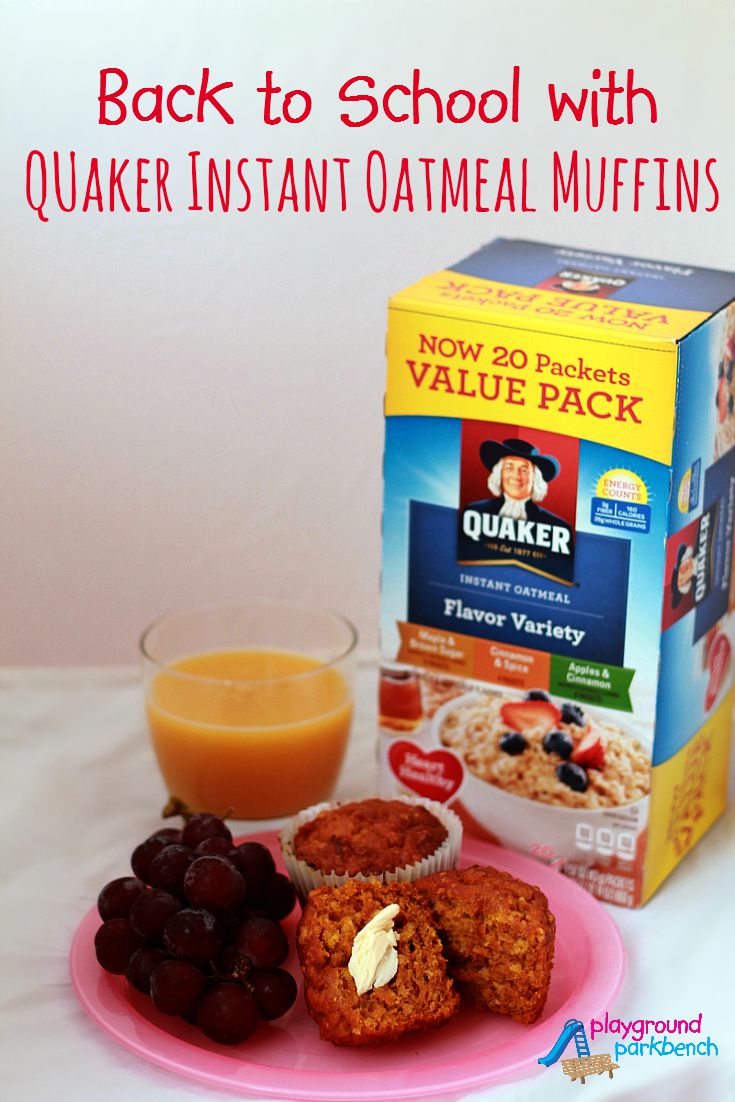 Back to School with Quaker Instant Oatmeal Muffins