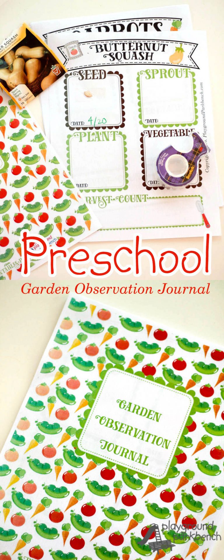 Preschool Garden Observation Journal