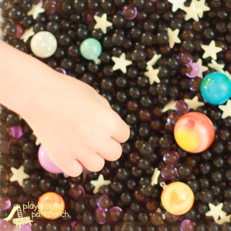 Glow in the Dark Solar System Sensory Play