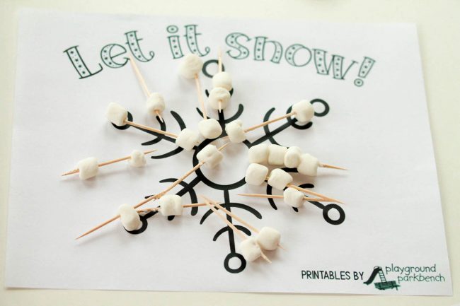 Marshmallow Snowflakes