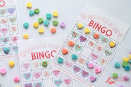 Conversation Heart Valentine Bingo Cards