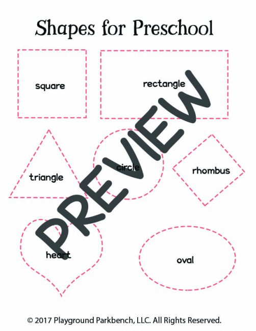 Teaching Shapes Reference Printable